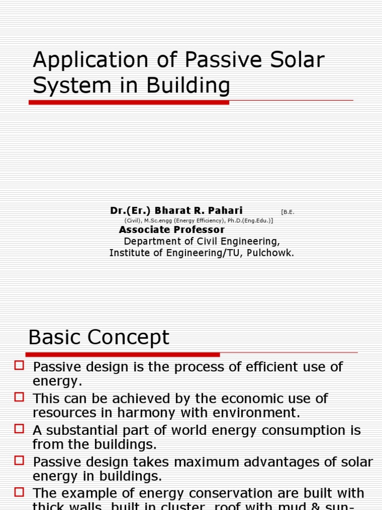 Application of Passive Solar System | PDF | Greenhouse | Hvac