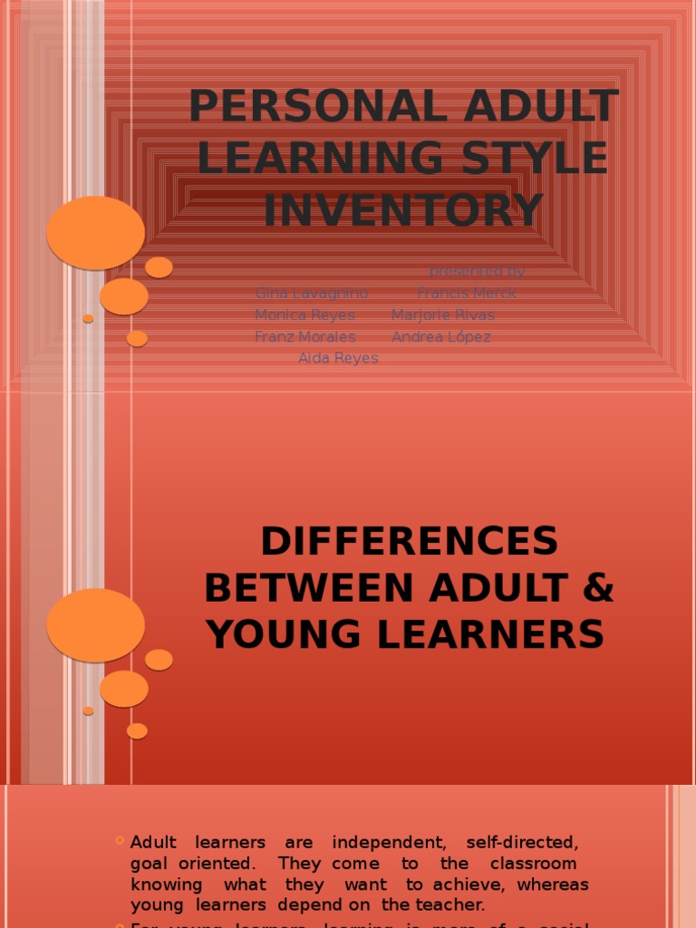 Personal Adult Learning Style Inventory Editado | PDF | Educational ...