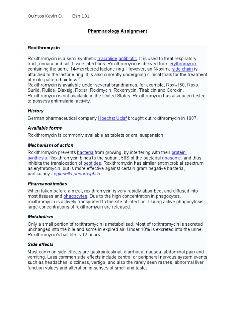Pharmacology Assignment | Download Free PDF | Organic Compounds ...