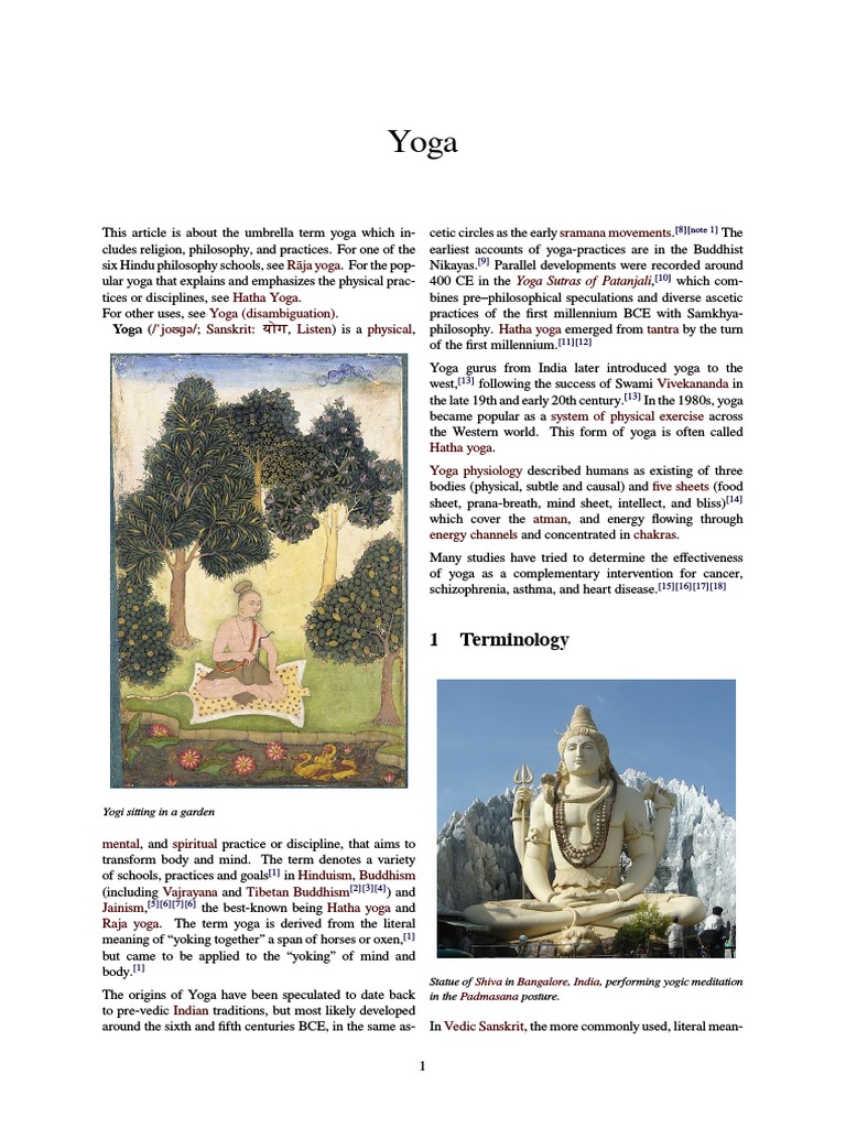 Yoga PDF | PDF | Yoga | Yoga Sutras Of Patanjali