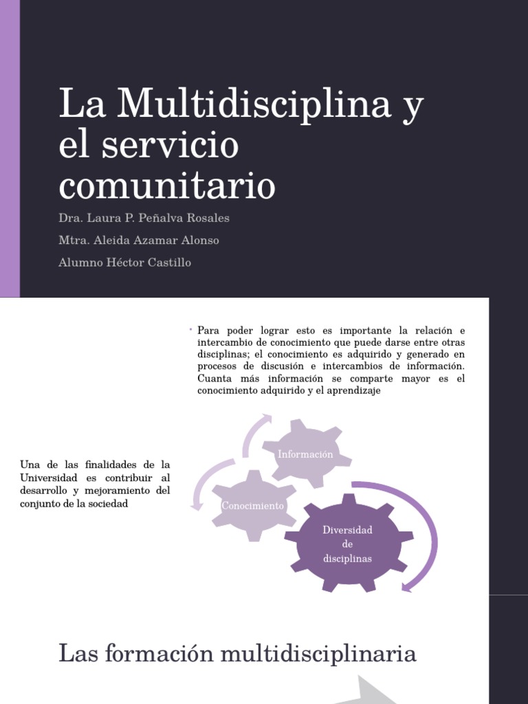 La Multidisciplina y El Servicio Comunitario | PDF ...