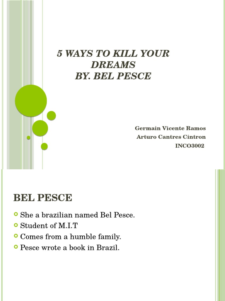 5 Ways To Kill Your Dreams | PDF | Psychological Concepts | Cognition