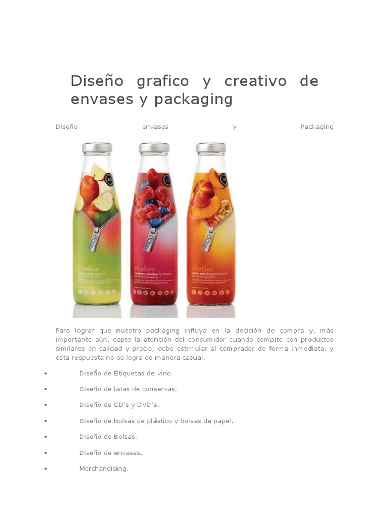 Diseño Grafico y Creativo de Envases y Packaging | PDF | Diseño | Posicionamiento en buscadores
