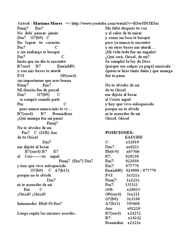 Gricel - Mariano Mores | PDF