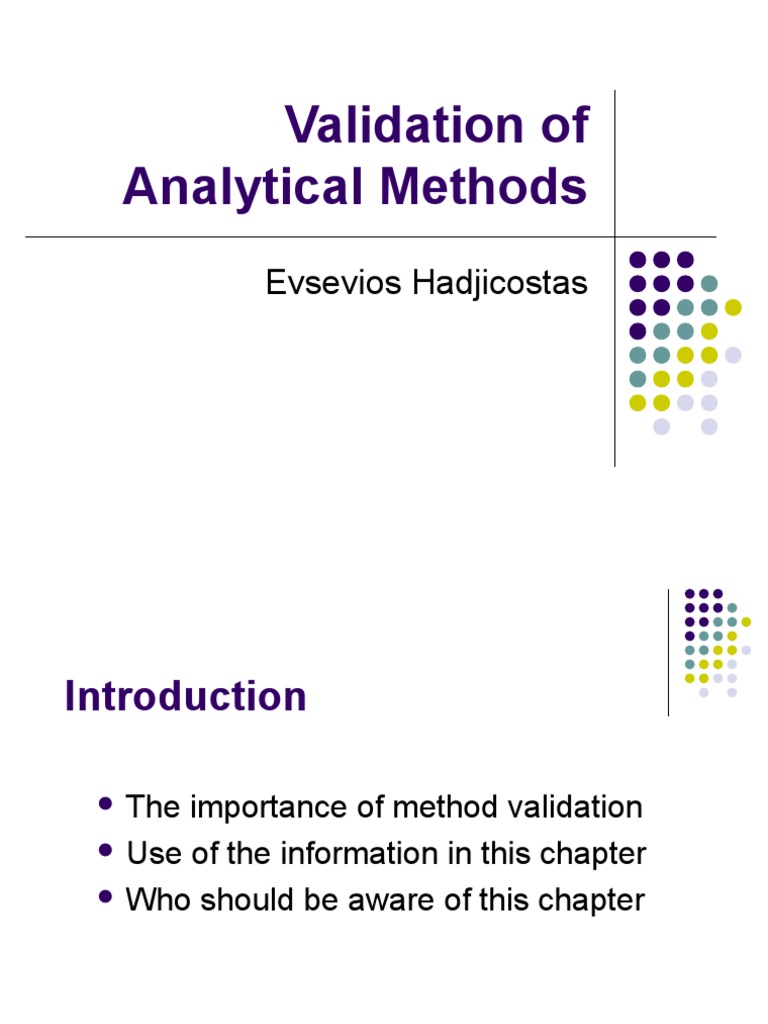 Validation of Analytical Methods | PDF | Detection Limit | Accuracy And Precision
