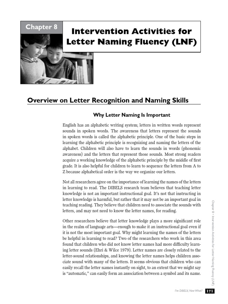 Letter Naming Fluency Interventions | PDF | Reading (Process) | Phonics