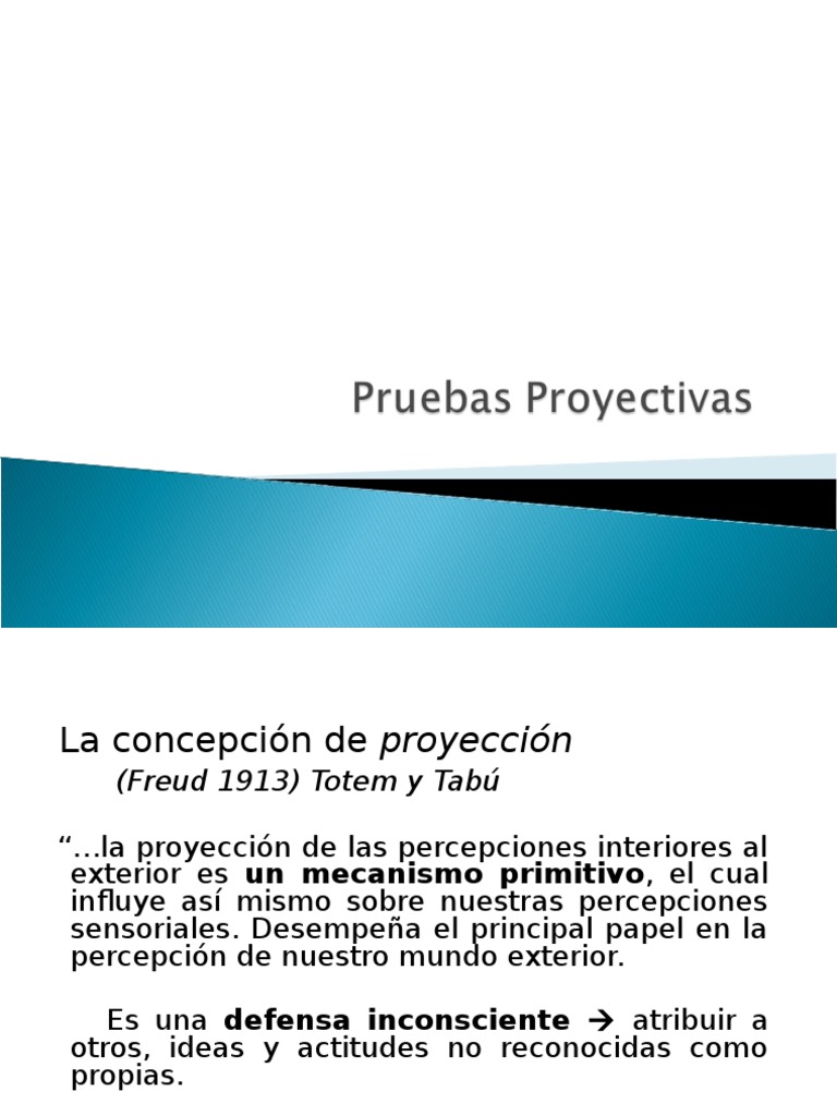 3 Pruebas Proyectivas | PDF | Psique (psicología) | Percepción