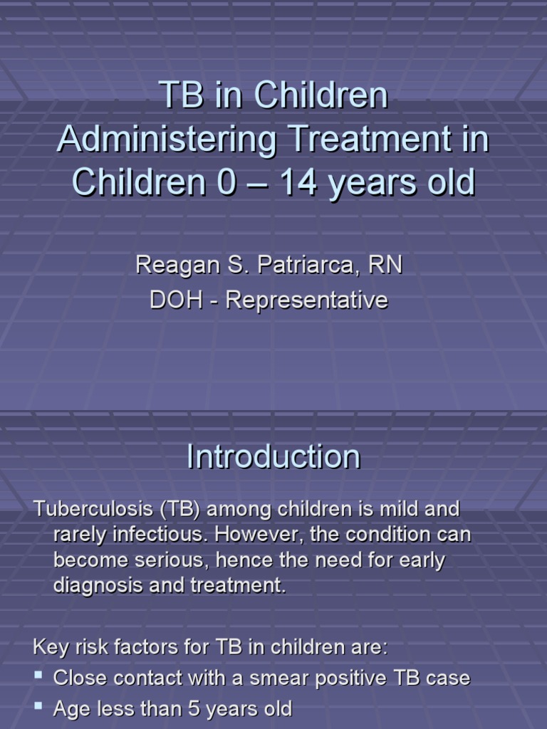 TB in Children | Tuberculosis | Infection