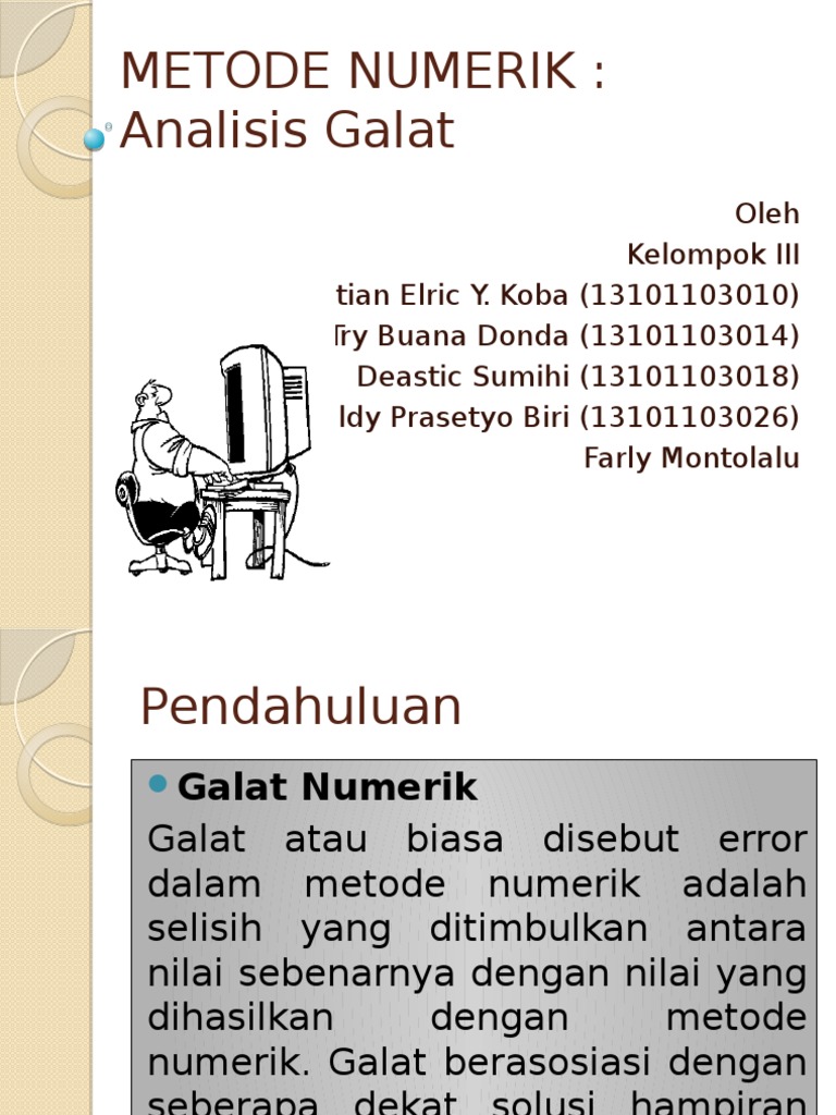 Metode Numerik: Analisis Galat | PDF | Metode & Bahan Ajar