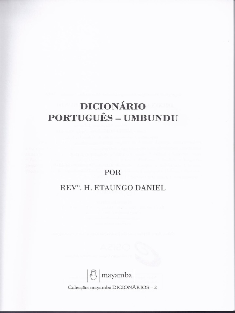 Dicionario Umbundu | PDF
