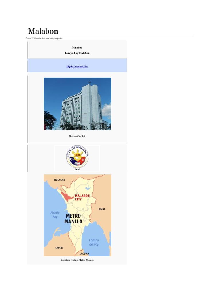 City of Malabon History 1111 | PDF | Protestant | Religion And Belief