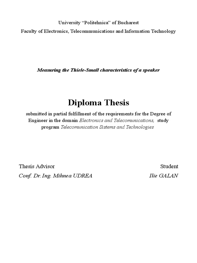 Measuring The Thiele-Small Characteristics of A Speaker | PDF ...
