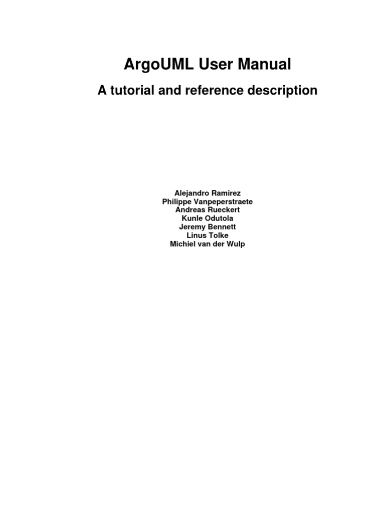 ArgoUML Manual-0 25 4 | PDF | Use Case | Inheritance (Object Oriented Programming)
