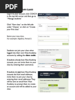 Join Your Khan Academy Class Code | PDF