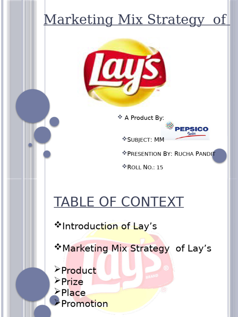 4p's Analysis of Lays | PDF | Cuisine | Food And Drink