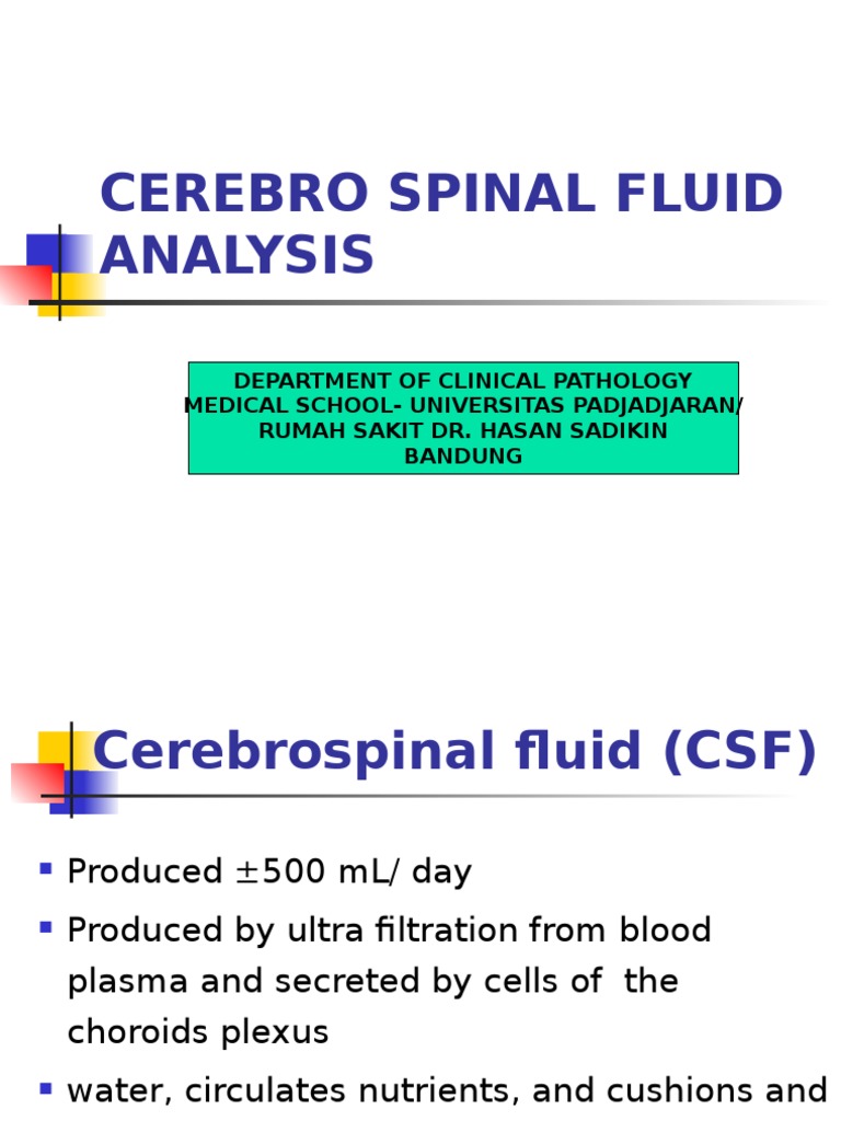 Cerebro Spinal Fluid Analysis | PDF