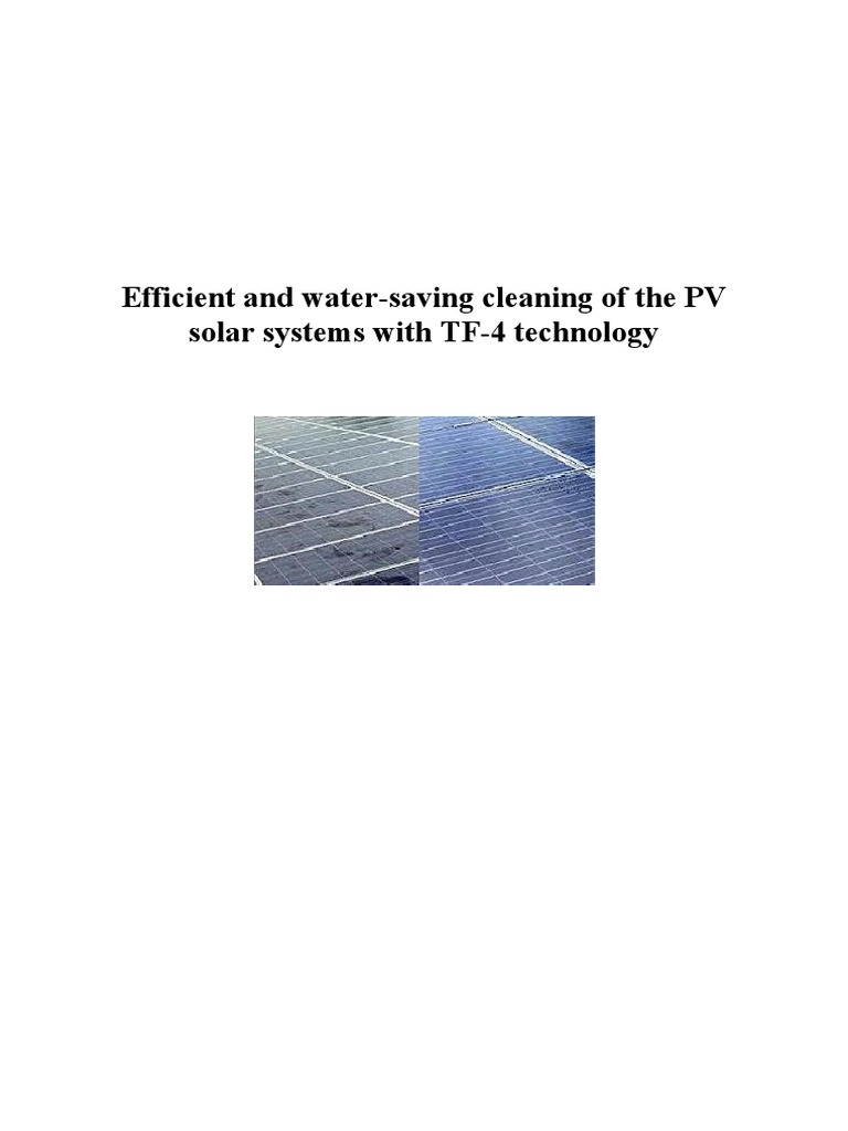 Solar Panels Cleaning | PDF | Photovoltaics | Solar Panel