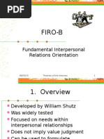 FIRO B Interpretation Manual | PDF | Behavior | Leadership