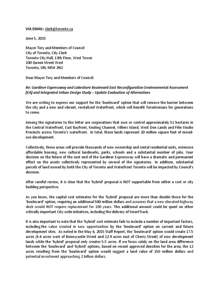 CityBuilders Letter To Council | PDF | Economies | Government