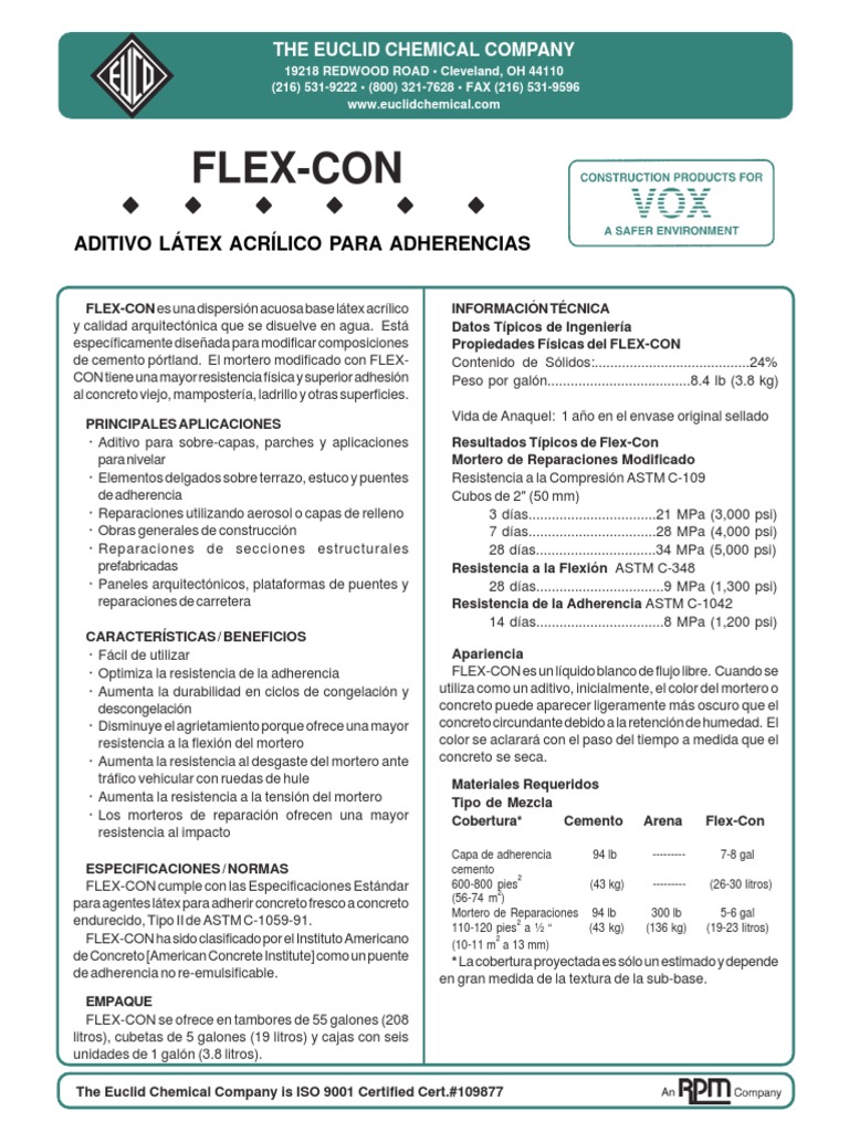 Flexcon de Euco | PDF | Hormigón | Cemento
