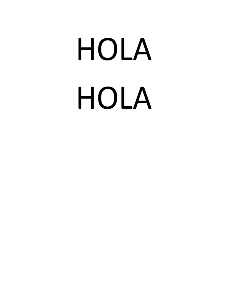Hola | PDF