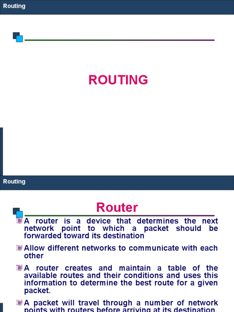 Lecture 10 Pdf Routing Computer Network