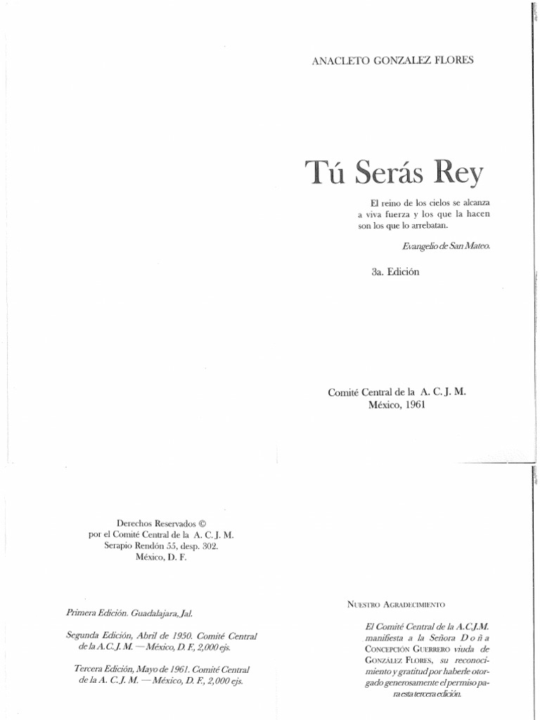 TU SERAS REY, Anacleto PDF | PDF