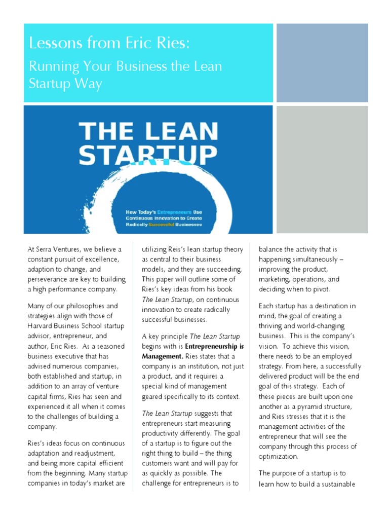 Lean Startup White Paper | PDF | Lean Startup | Startup Company