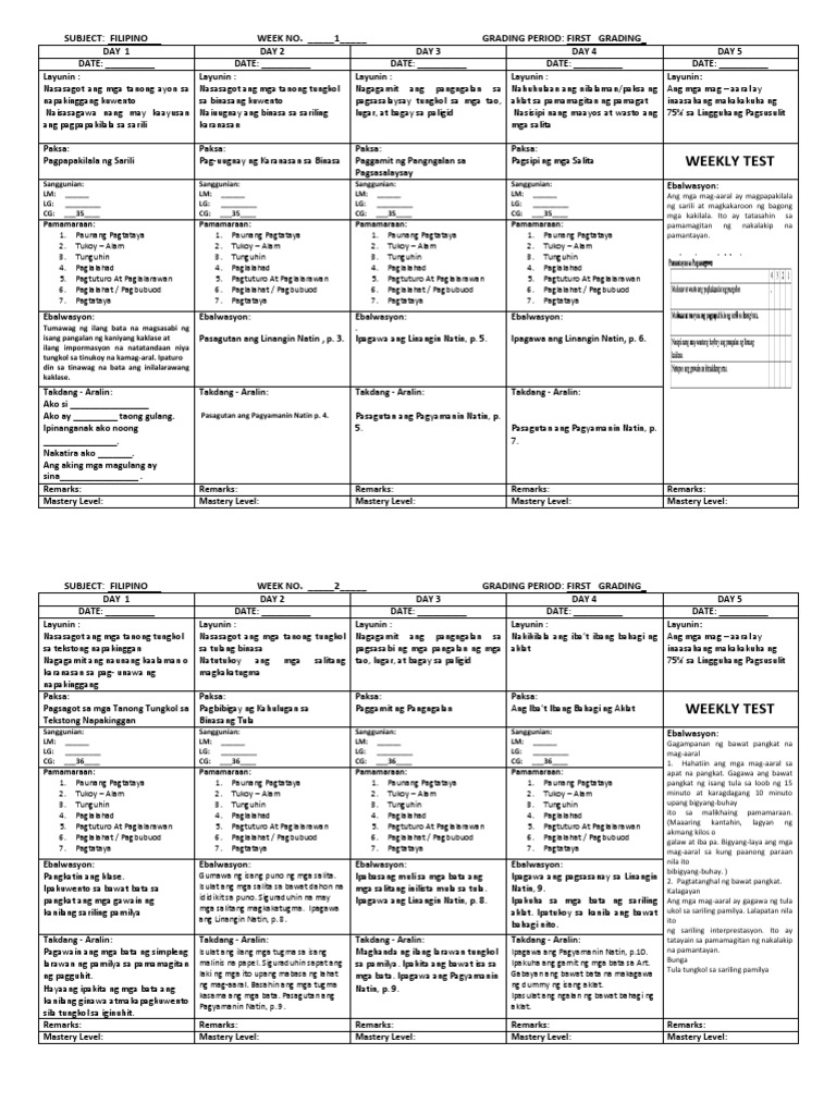 Filipino Cheat Sheet