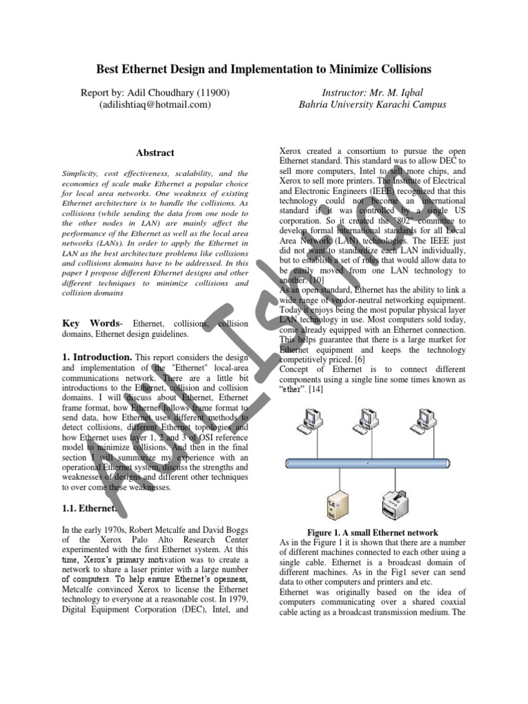Ethernet Collision Minimization Guide | PDF | Ethernet | Network Switch