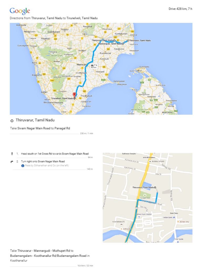 Thiruvarur route | Transport | Road Transport