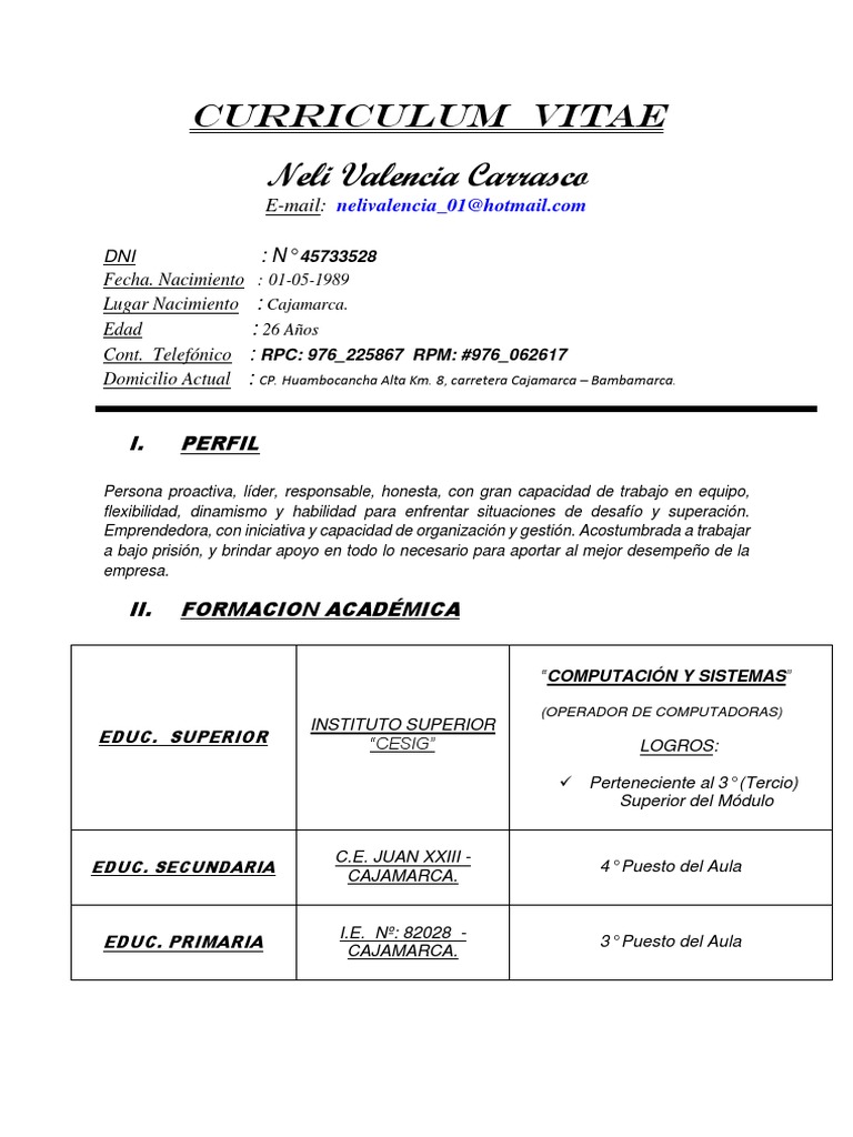 Curriculum Vitae Neli | PDF | Business | Economias