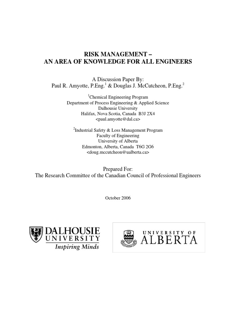 Risk Management Paper Eng | PDF | Risk | Risk Management