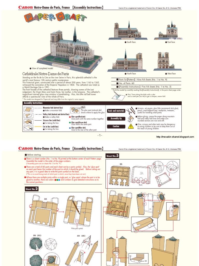 Notre Dame Instructions | Download Free PDF | Notre Dame De Paris | Art ...