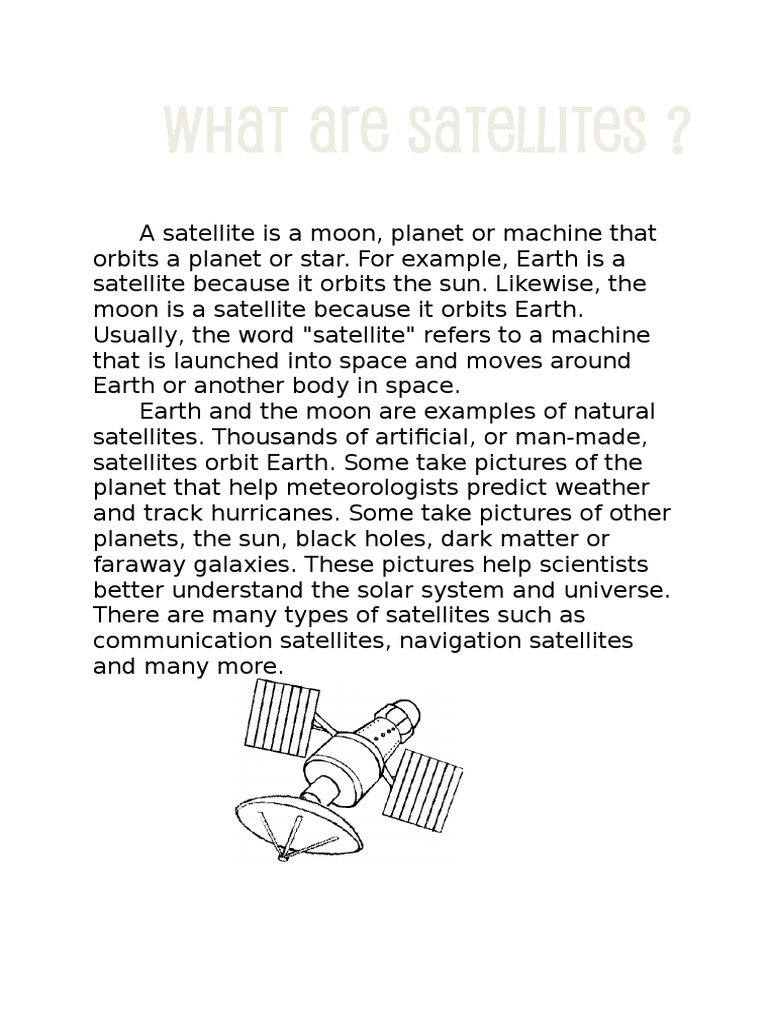 What Are Satellites ? | PDF | Satellite | Global Positioning System