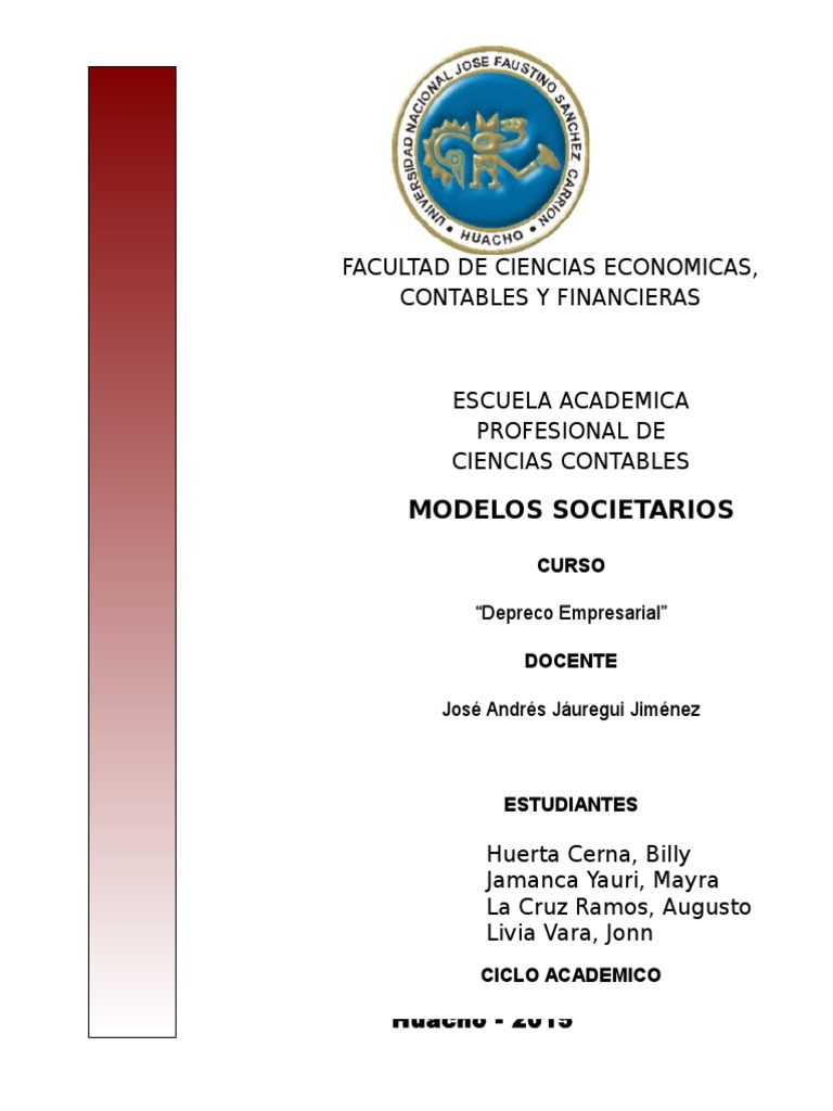 Modelos Societarios | PDF | Compañía de responsabilidad limitada | Sociedad de responsabilidad ...