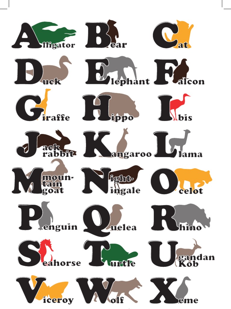 Amazing Animal Alphabet Guide | PDF