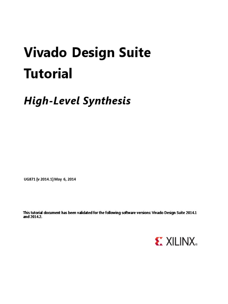 Vivado High Level Synthesis Tutorial Pdf C Programming Language Command Line Interface