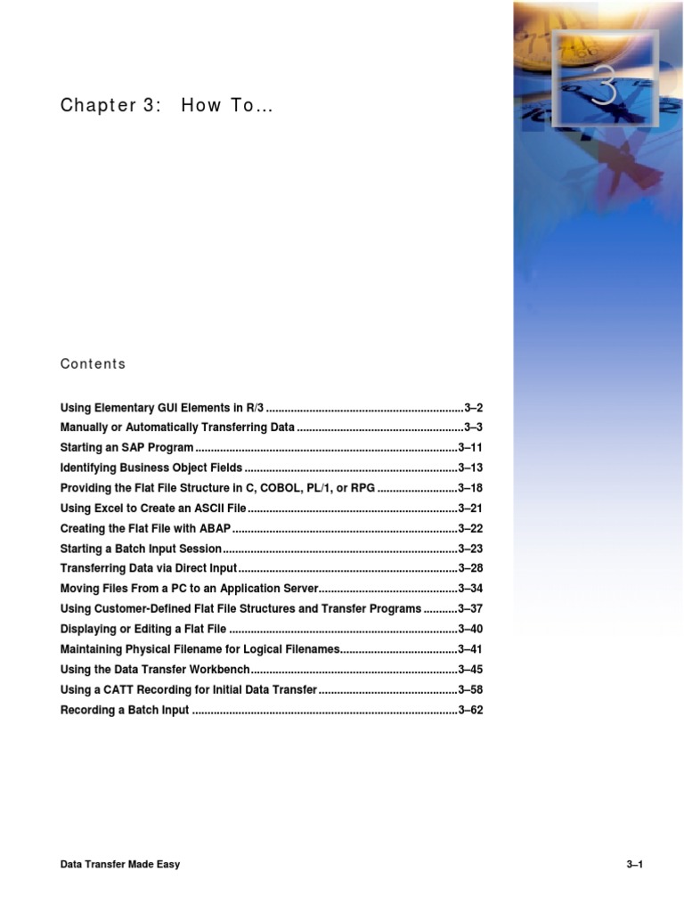 How To Guide For Transferring Data In SAP PDF Graphical User