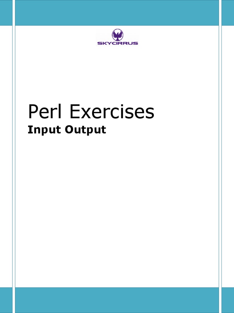 Input Output Perl Pdf Variable Computer Science Text File
