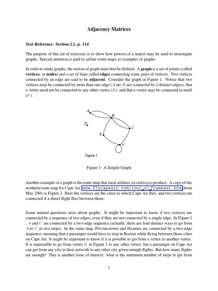 Adjacency Graphs | PDF | Vertex (Graph Theory) | Mathematical Relations