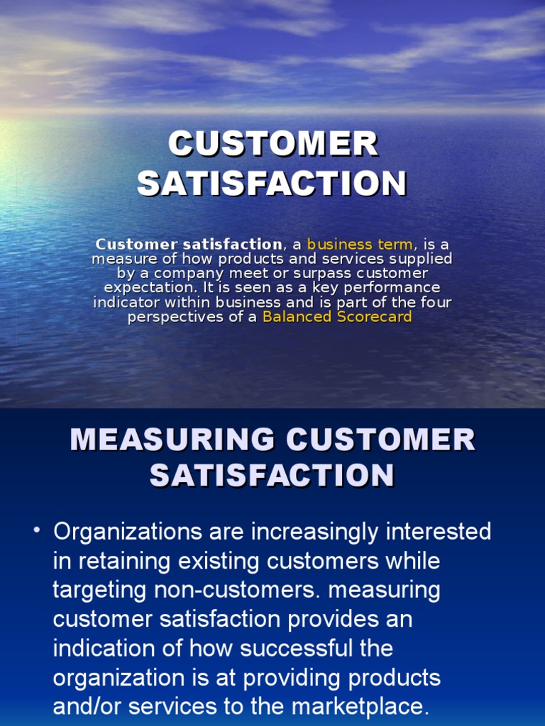 Customer Satisfaction Overview and Strategies | PDF | Customer ...