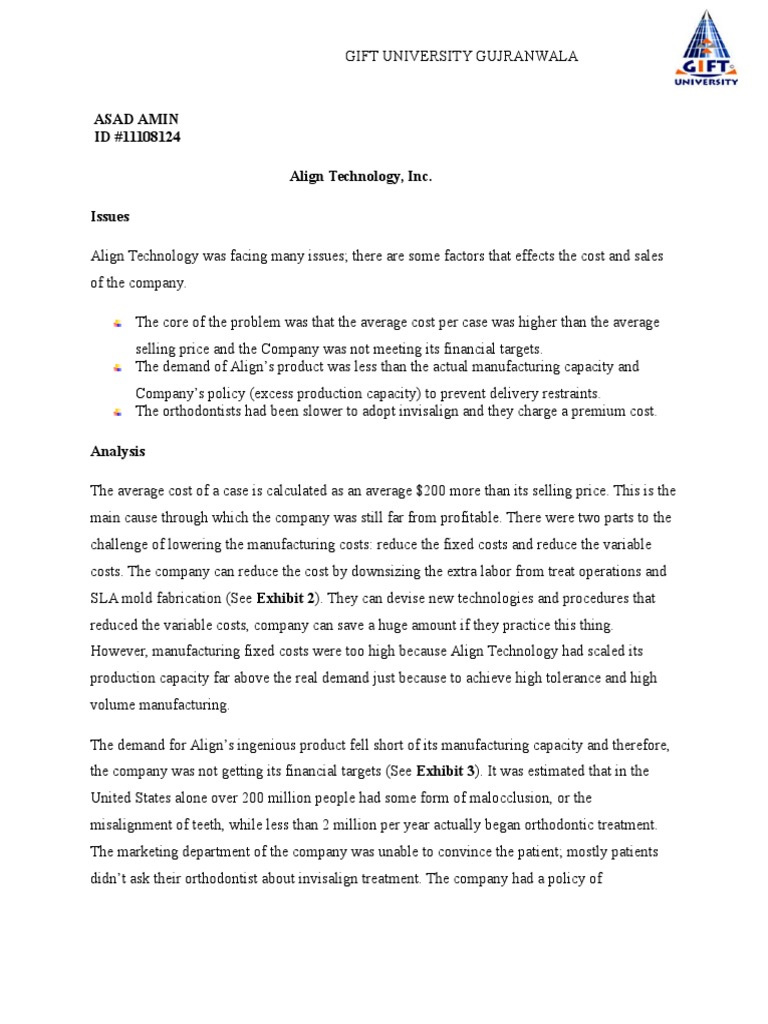 Align Technology | PDF | Orthodontics | Economics