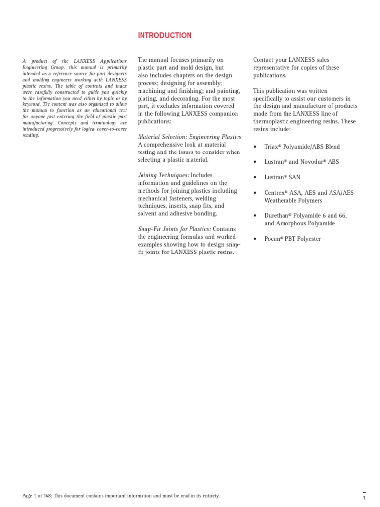 Plastic Parts Design | PDF | Extrusion | Plastic