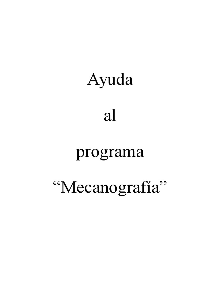 Mecanografía | PDF | Ventana (informática) | Teclado