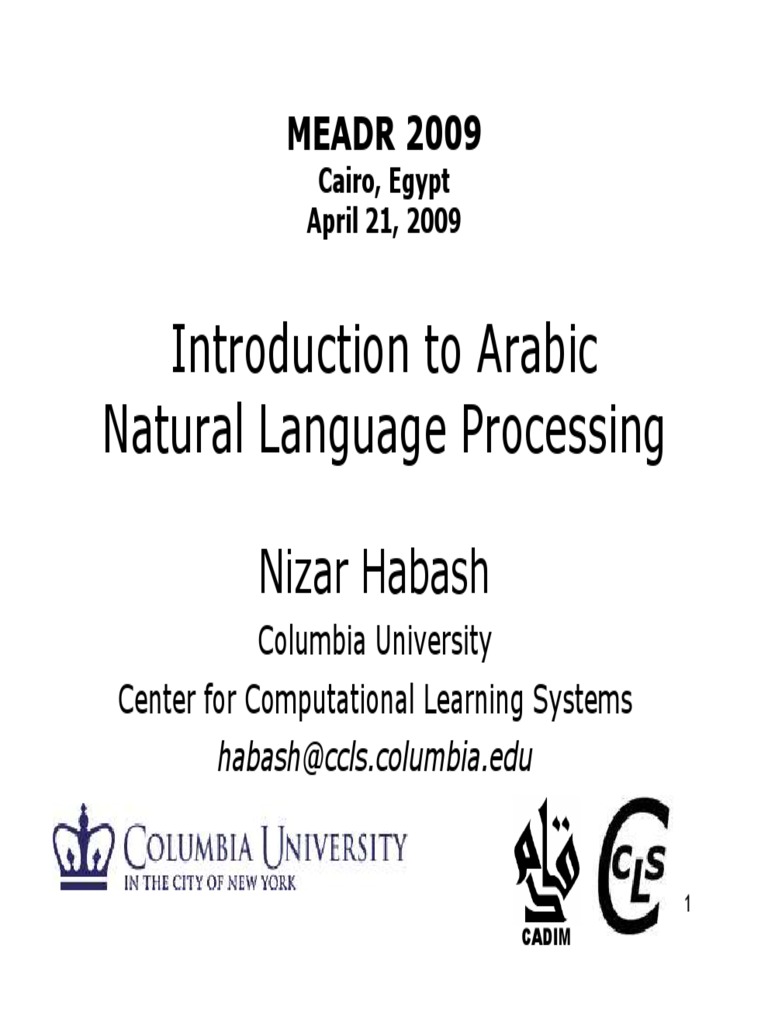 Introduction To Arabic NLP | PDF | Grammatical Number | Morphology ...