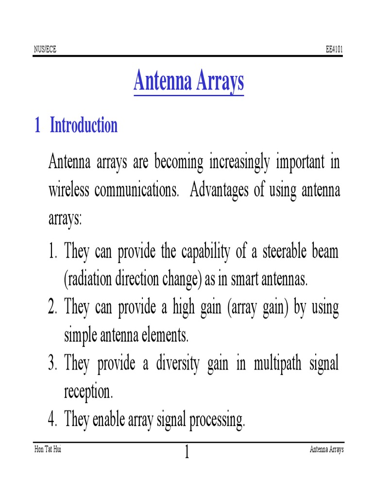 Lecture Notes-Antenna Arrays | PDF
