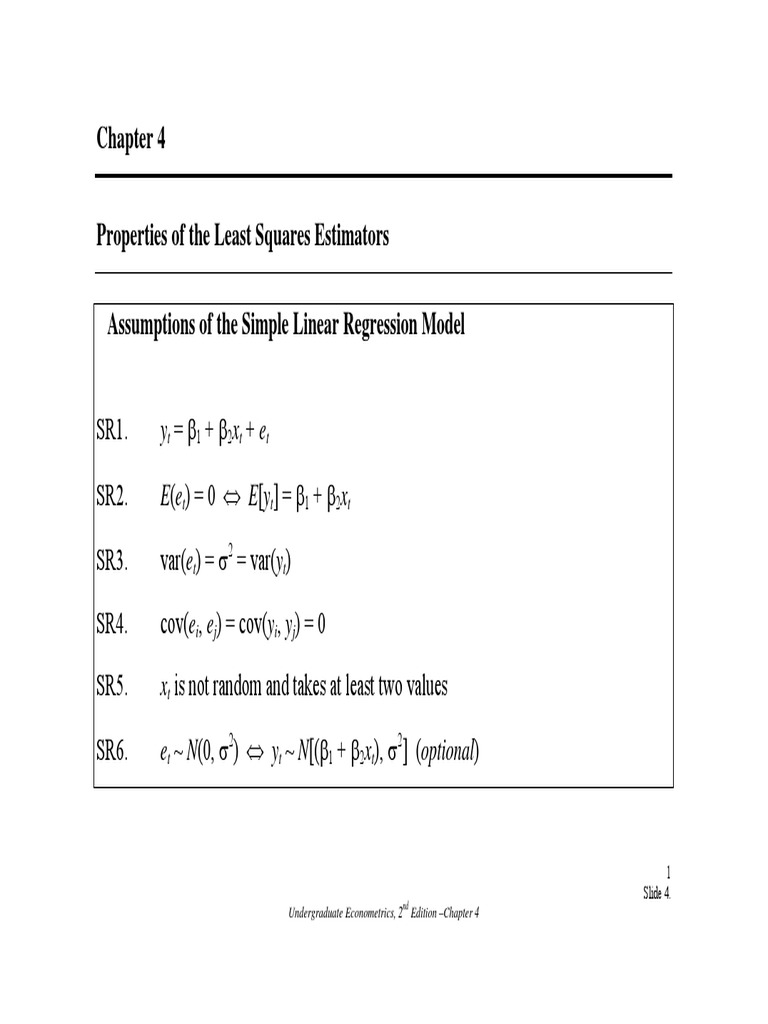 Y X E (E X: Undergraduate Econometrics, 2 Edition - Chapter 4 | PDF | Errors And Residuals ...