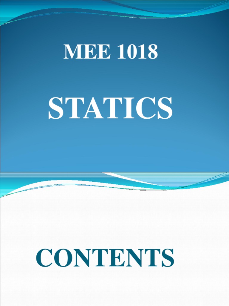 Engineering Mechanics STATICS | PDF