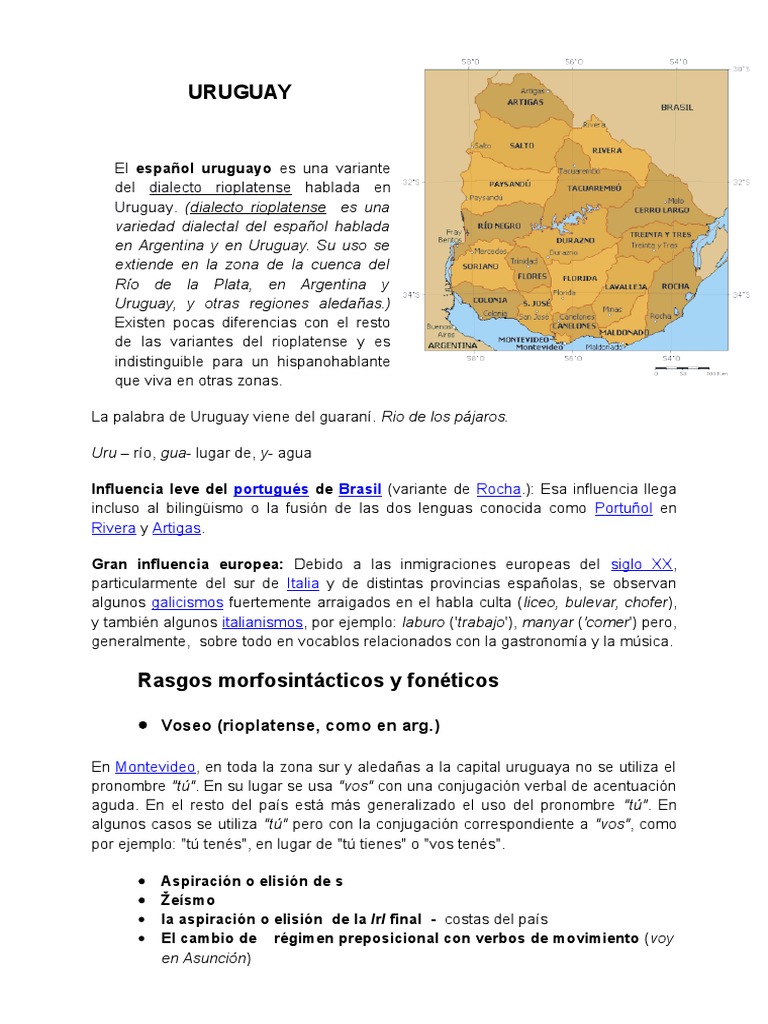 Uruguay Lingüística | PDF | Uruguay | Lengua española